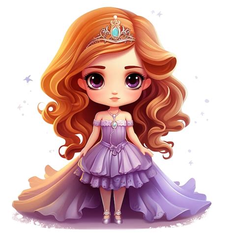Premium Ai Image Ilustration Art Chibi Style Adorable And Kawaii Funny Chibi Princess Cartoon