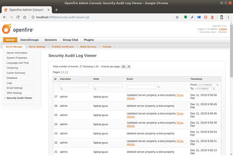 org jivesoftware openfire audit spi auditorimpl internal server error