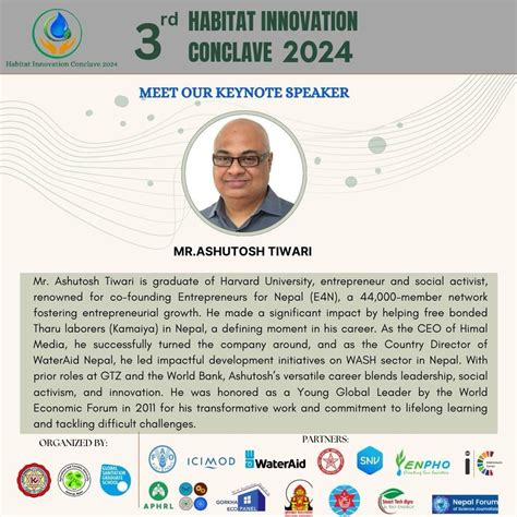 Ashutosh Tiwari On Linkedin Giving A Key Note Speech Here Today — In