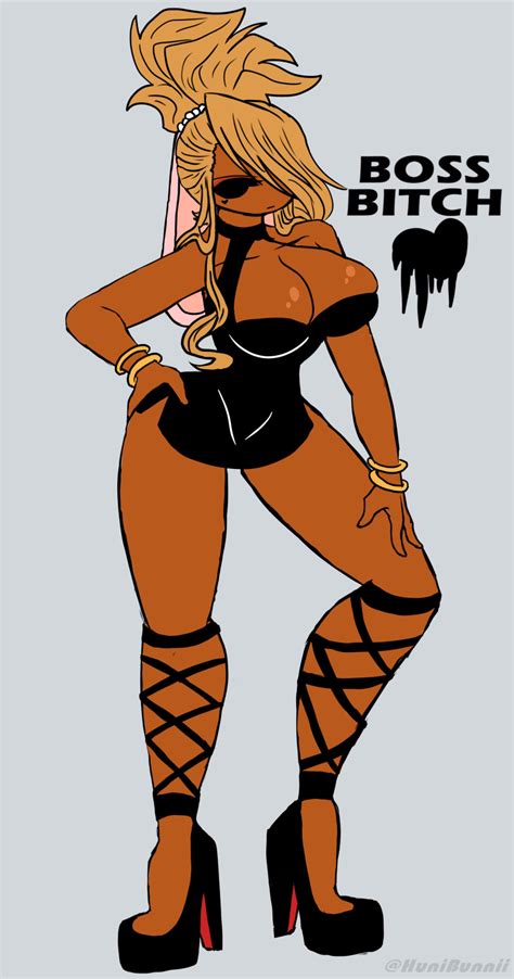 Rule 34 Black Hearts Bunny Ears Dark Skinned Female Hand On Hip Heart