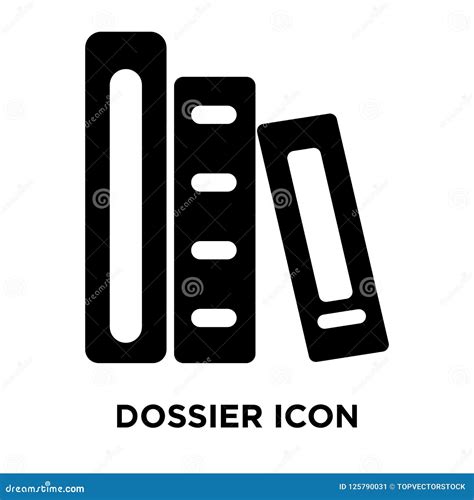 Dossier Icon Vector Isolated On White Background Logo Concept O Stock