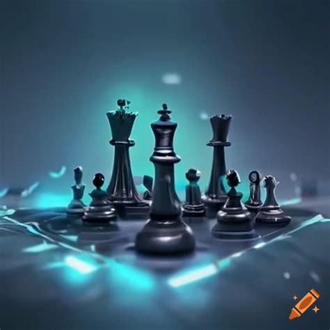 Futuristic Chess Board With Magical Battle On Craiyon