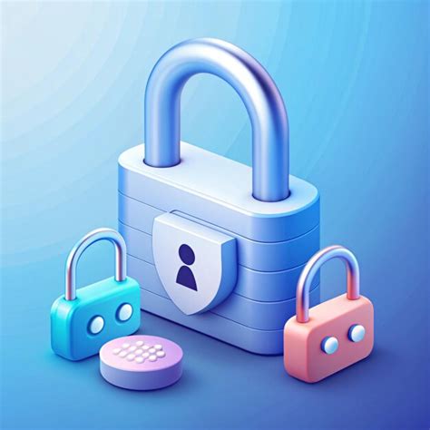3d locked padlock and password cyber security to protect personal data