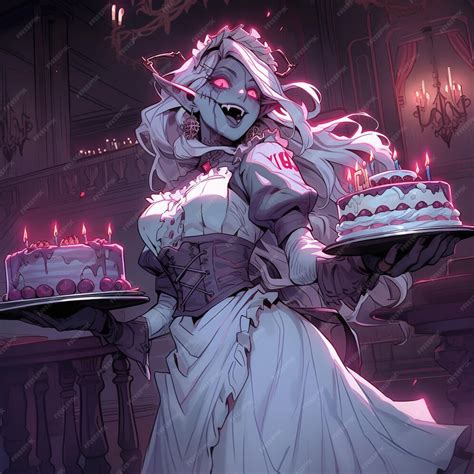 Premium Ai Image The Enigmatic Sylvanas A Grinning Waitress In The