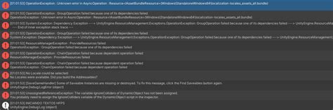 operationexception unknown error in asyncoperation resource