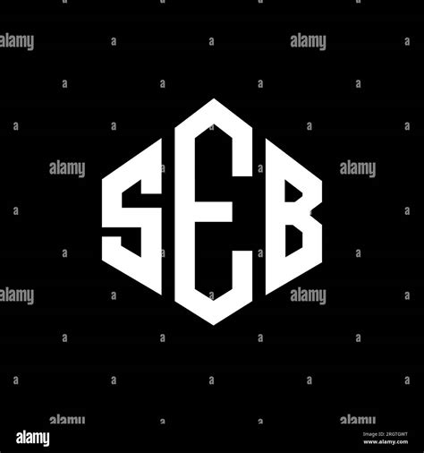 Seb Letter Logo Design With Polygon Shape Seb Polygon And Cube Shape