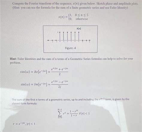 Solved Compute The Fourier Transform Of The Sequence Xn