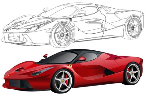 Ferrari Coloring Pages Free Printable Sheets