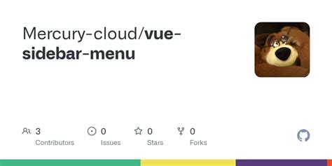 GitHub Mercury Cloud Vue Sidebar Menu