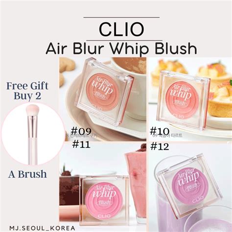 Clio Air Blur 鞭子腮紅 4colors Love In Cafe Edition Whip Blush 蝦皮購物