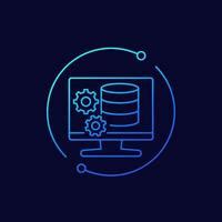 Database Maintenance Icon Flat Vector 2326511 Vector Art At Vecteezy