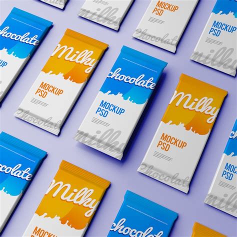 Premium PSD Chocolate Bar Packaging Psd Mockups