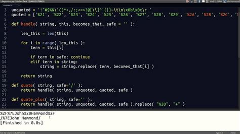 building quote functions in python [urllib] 06 youtube