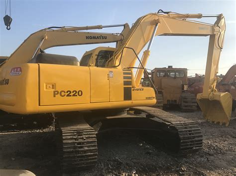 Hydraulic 22 Ton Used Komatsu Excavator Pc220 6 10cbm Bucket No Oil