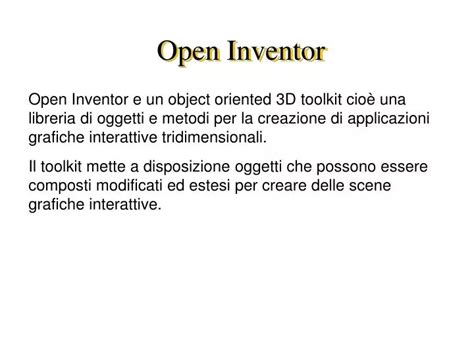 PPT Open Inventor PowerPoint Presentation Free Download ID 4451041