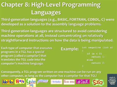 PPT Chapter High Level Programming Languages PowerPoint Presentation ID