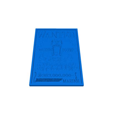 Brook Wanted Poster One Piece D Models Download Creality Cloud