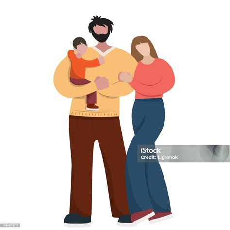 어린 아들을 품에 안고 있는 엄마와 아빠 아버지와 어머니 아이 가족 함께 2명에 대한 스톡 벡터 아트 및 기타 이미지 2명 Junts Pel Sí 가족 Istock