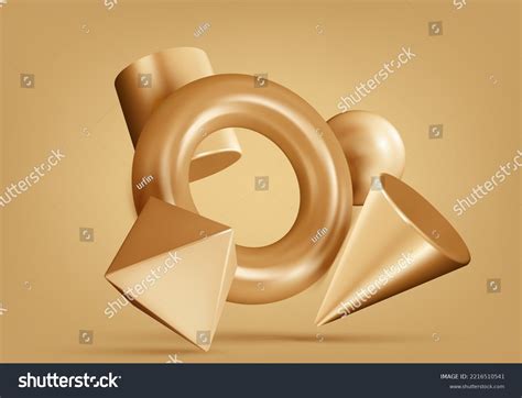 3d Render Abstract Background Falling Geometric Primitive Shapes 4 से भी ज़्यादा रॉयल्टी फ़्री