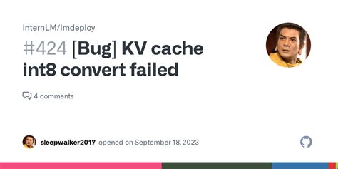Bug KV Cache Int Convert Failed Issue InternLM Lmdeploy GitHub