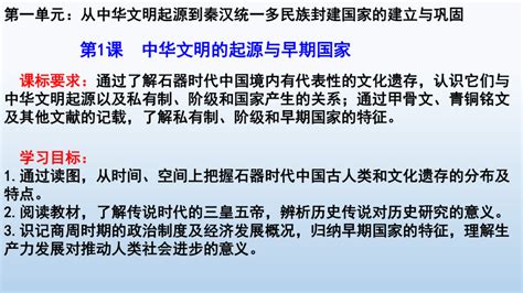 第 课 中华文明的起源与早期国家 课件 共 张PPT 学年高中历史统编版 必修中外历史纲要上册 世纪教育网