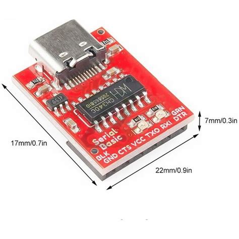 Roba Ch340c Usb To Ttl Uart Modül Typec Seri Port Haberleşme Isp