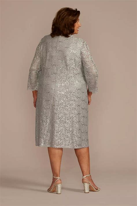 Beaded Lace Short Sheath Dress With Jacket Davids Bridal