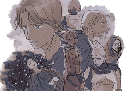 Ahsoka Tano Obi Wan Kenobi Anakin Skywalker Padme Amidala Captain