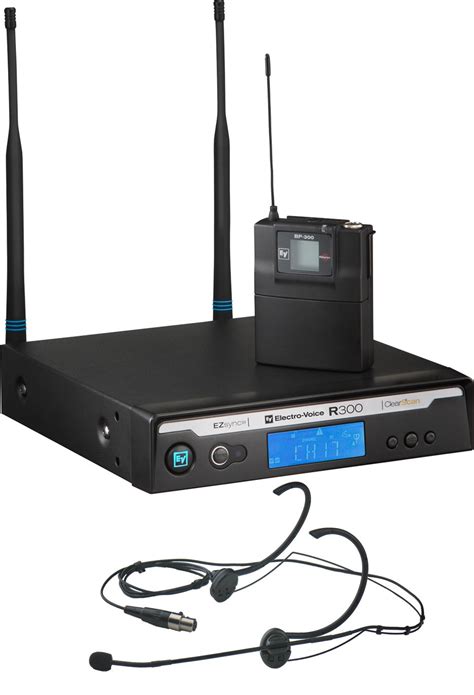 Microphone sans fil HF serre tête cravate avec recepteur