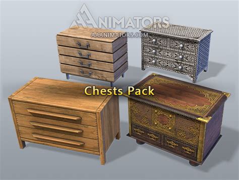 Low Poly Dressers Pack 3d 家具 Unity Asset Store