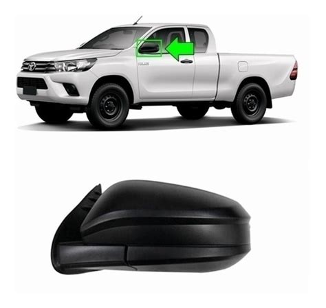 Espejo Izquierdo Toyota Hilux 2016 Al 2019 Negro Electrico Cuotas