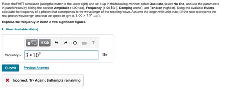 Reset The Phet Simulation Using The Button In The