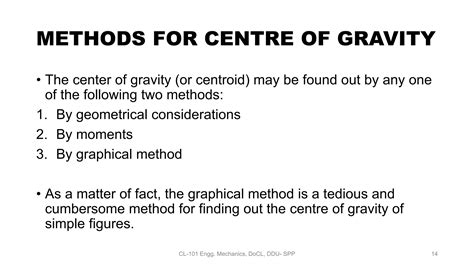 Centroid And Centre Of Gravity Spppptx