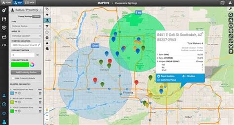 Draw A Radius On A Map Radius Tool Maptive