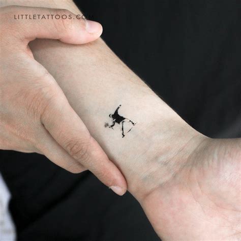 Tiny Flower Thrower Temporary Tattoo Set Of 3 Little Tattoos