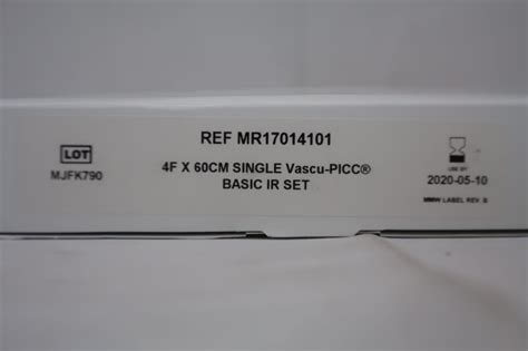 New Medcomp Mr17014101 Single Vascu Picc Basic Ir Set 4f X 60cm X Disposables General For