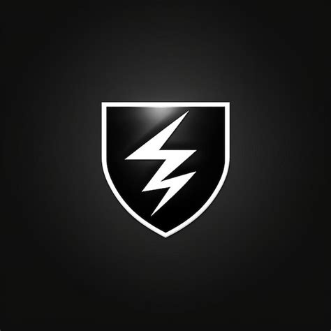 Premium Ai Image A Shield With A Lightning Bolt On It