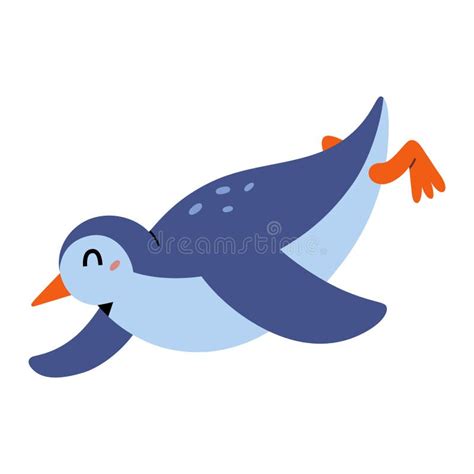 Penguin Sliding Cartoon