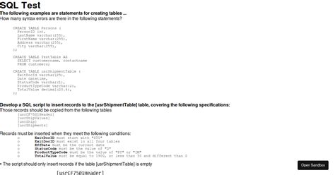 Test Master Codesandbox