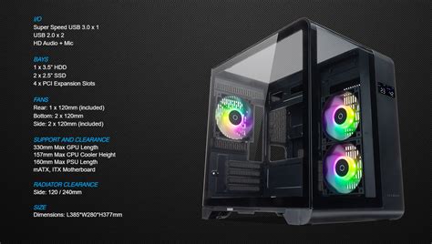 Tecware Arc M Argb Curved Tg M Atx Pc Case Black White Shopee Malaysia