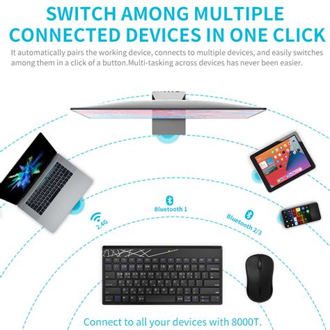 Rapoo 8000t Multi Mode Wireless Keyboard And Mouse Grandado
