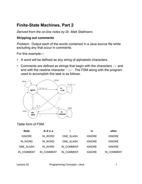Finite State Machines Part 2