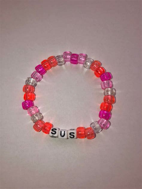 Lesbian Sus Kandi Bracelet Beaded Pride Bracelet Etsy