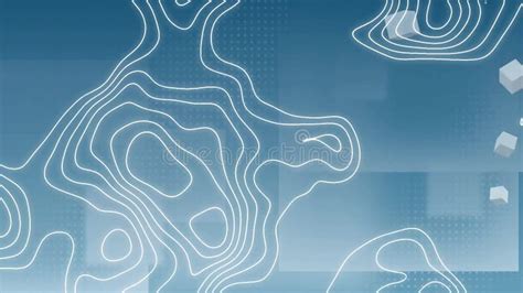 Animation Of White Lines And Cubes On Blue Background Stock Footage Video Of Technology