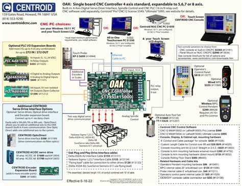 Centroid Oak Cnc Controller Hardware Cnc