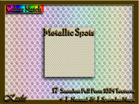 Second Life Marketplace Metallic Spots Textures