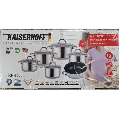 Bateria 12 Pzas Acero Inox KAISERHOFF Mod SOA009 00 O Kh 2666