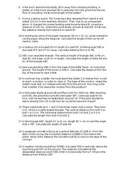 PYTHAGORAS Find The Hypotenuse 20 Difficult Word Problems With Answers