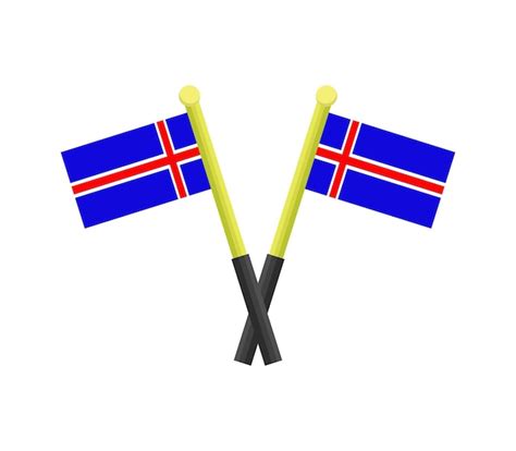 Iceland Flag Premium Vector