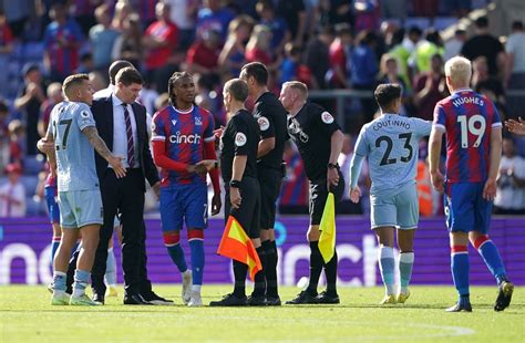 Steven Gerrard Aston Villa Boss Bemoans Var Decision In Crystal Palace